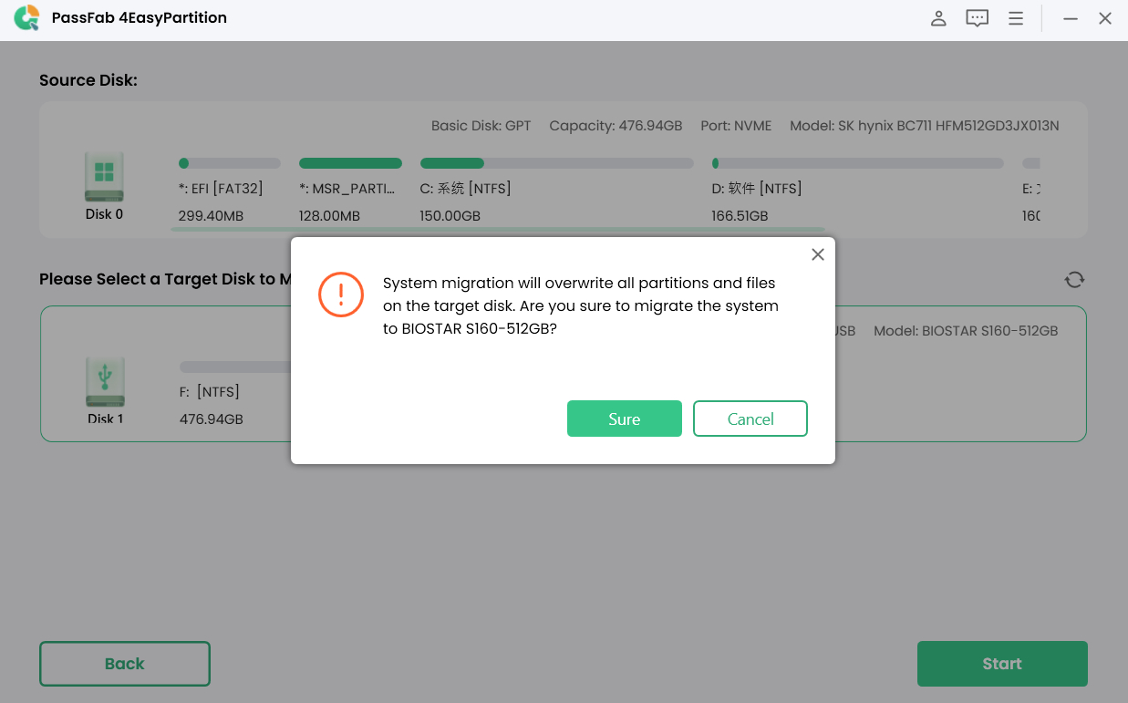 PassFab 4EasyPartition - Migrate Operation System in One Click without Reinstalling system.