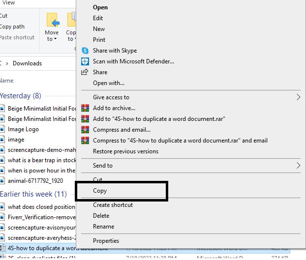 How To Duplicate A Word Document